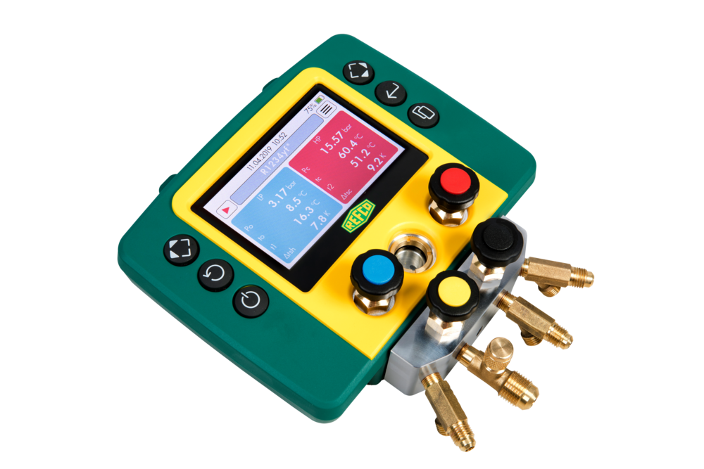 Kits grupo manómetros digitais de 2 e 4 vias REFCO REFMATE (Classe de ...